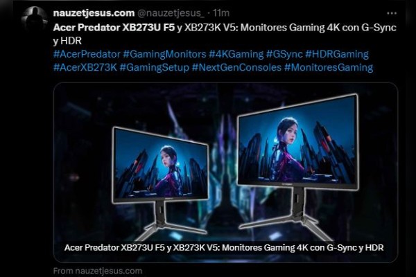 Acer Predator XB273U F5 Tech Specs & Features | ICT-Mirror